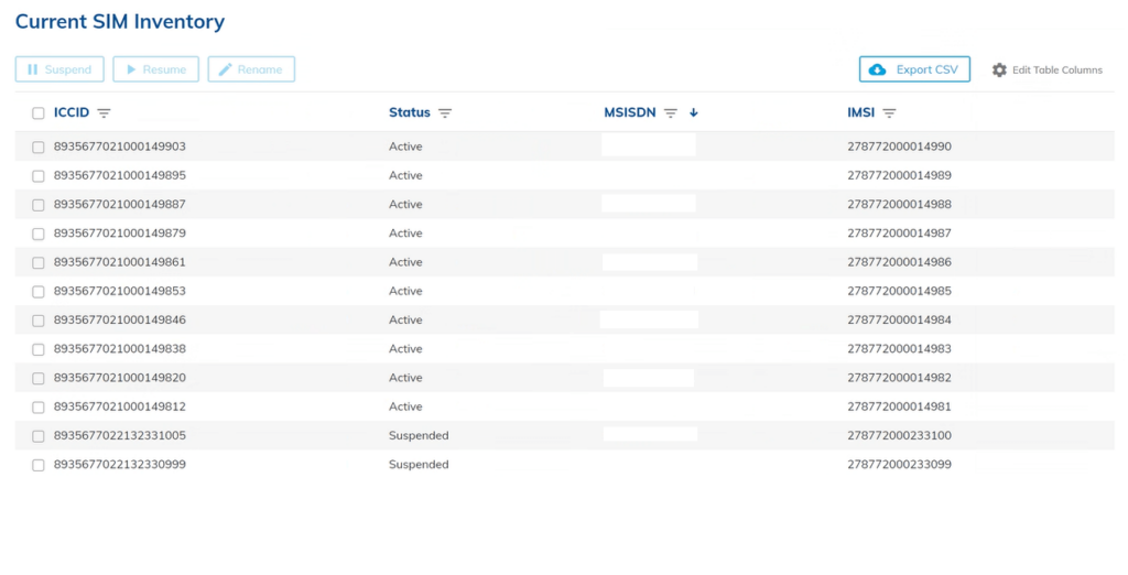How to export the SIM Inventory - melita.io